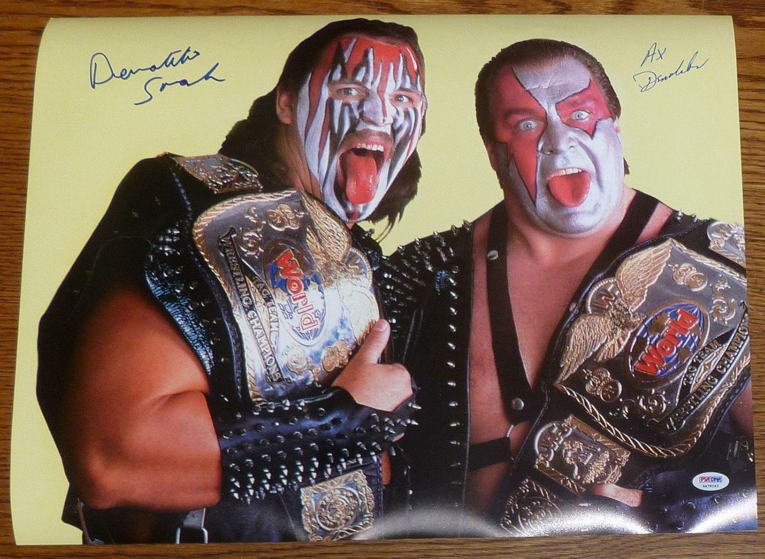 Demolition Ax & Smash Signed 16x20 Photo WWE COA w/WWF Tag Team Belts ...