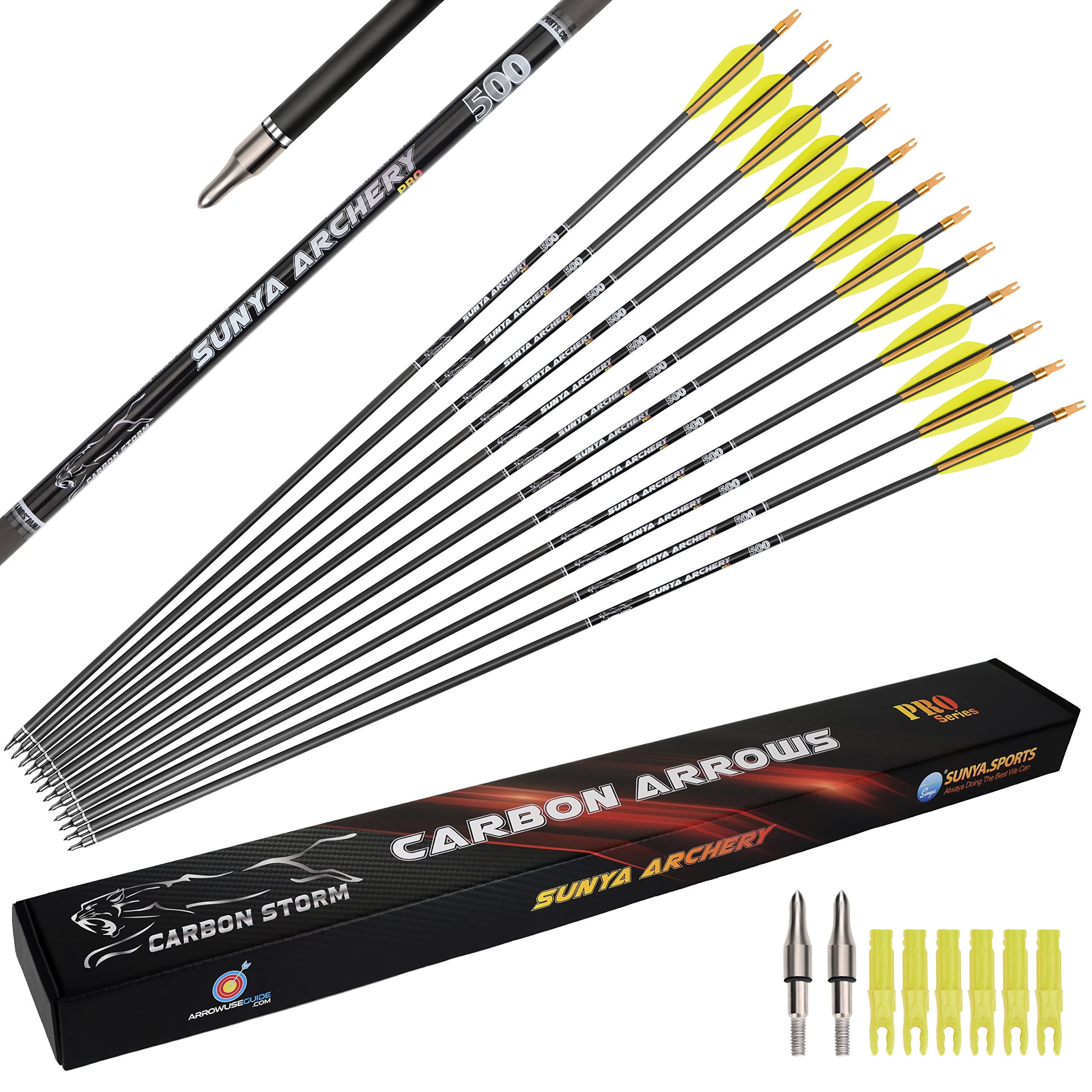 Snapklik.com : SUNYA Archery Hunting Arrows For Compound Bow And ...