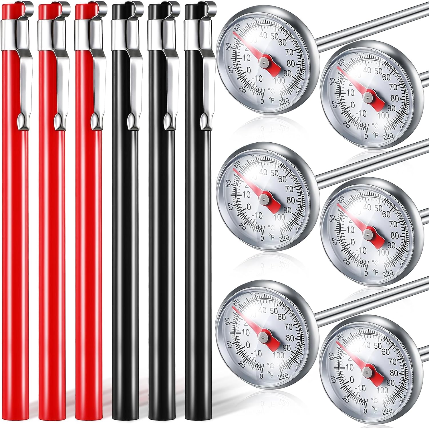 Amazon.com: Xuhal 6 Pcs Stainless Steel Kitchen Thermometer with 5 Inch ...