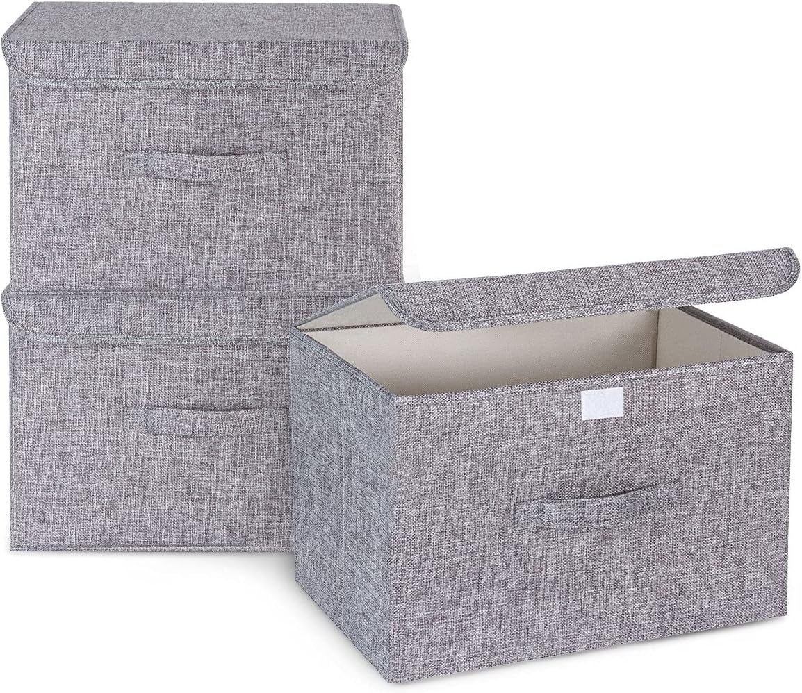 Bigso Box of Sweden Small Storage Box with Lid and Handle - Fabric ...