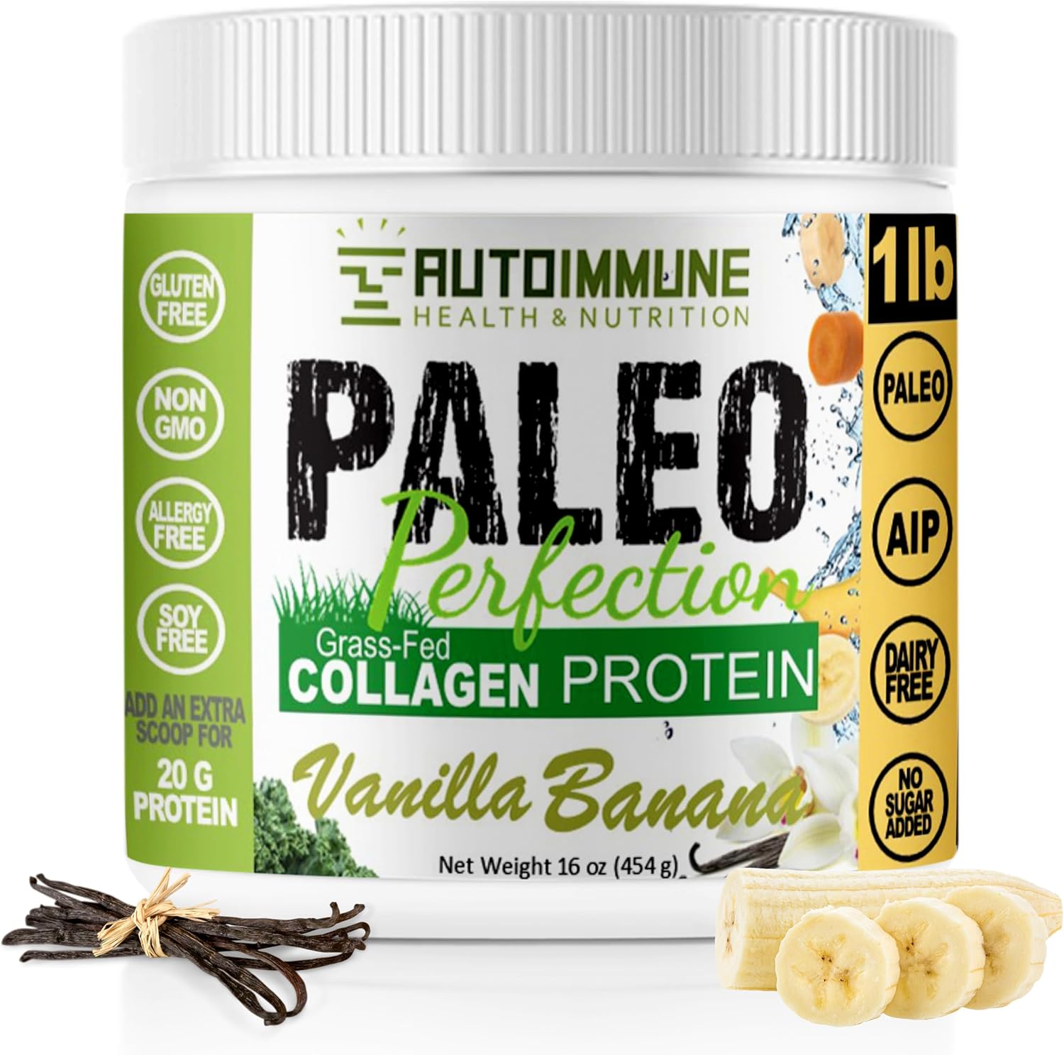 Amazon.com: Paleo Perfection Vanilla Banana Grass Fed Beef Collagen ...