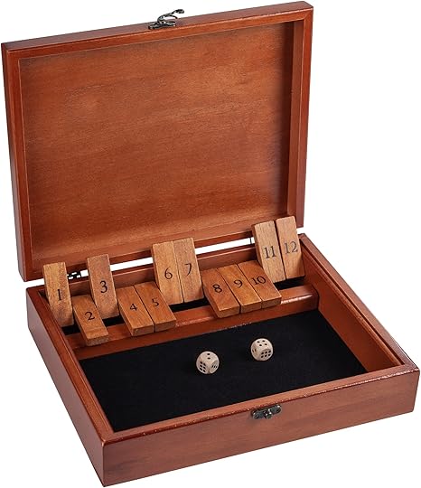 Amazon.com: WE Games Shut The Box Game with 12 Numbers in an Old World ...