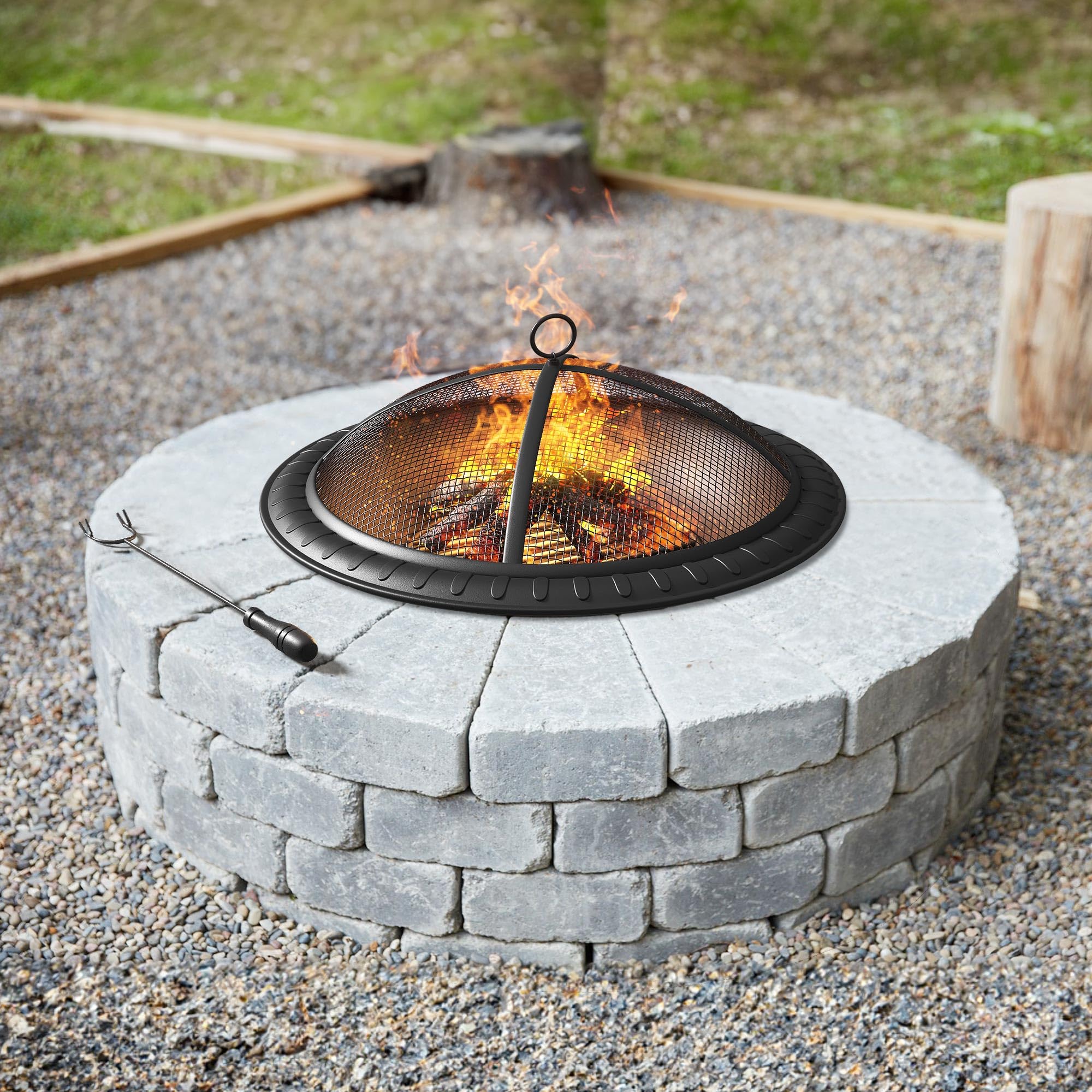 Replacement Fire Pit Bowls 32 Inch Round Steel Wood Burning Fire Bowl