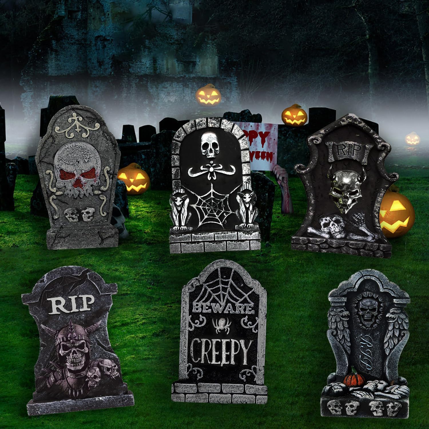 Amazon.com : Halloween Decorations Outdoor Yard Sign With Stakes - 9PCS ...