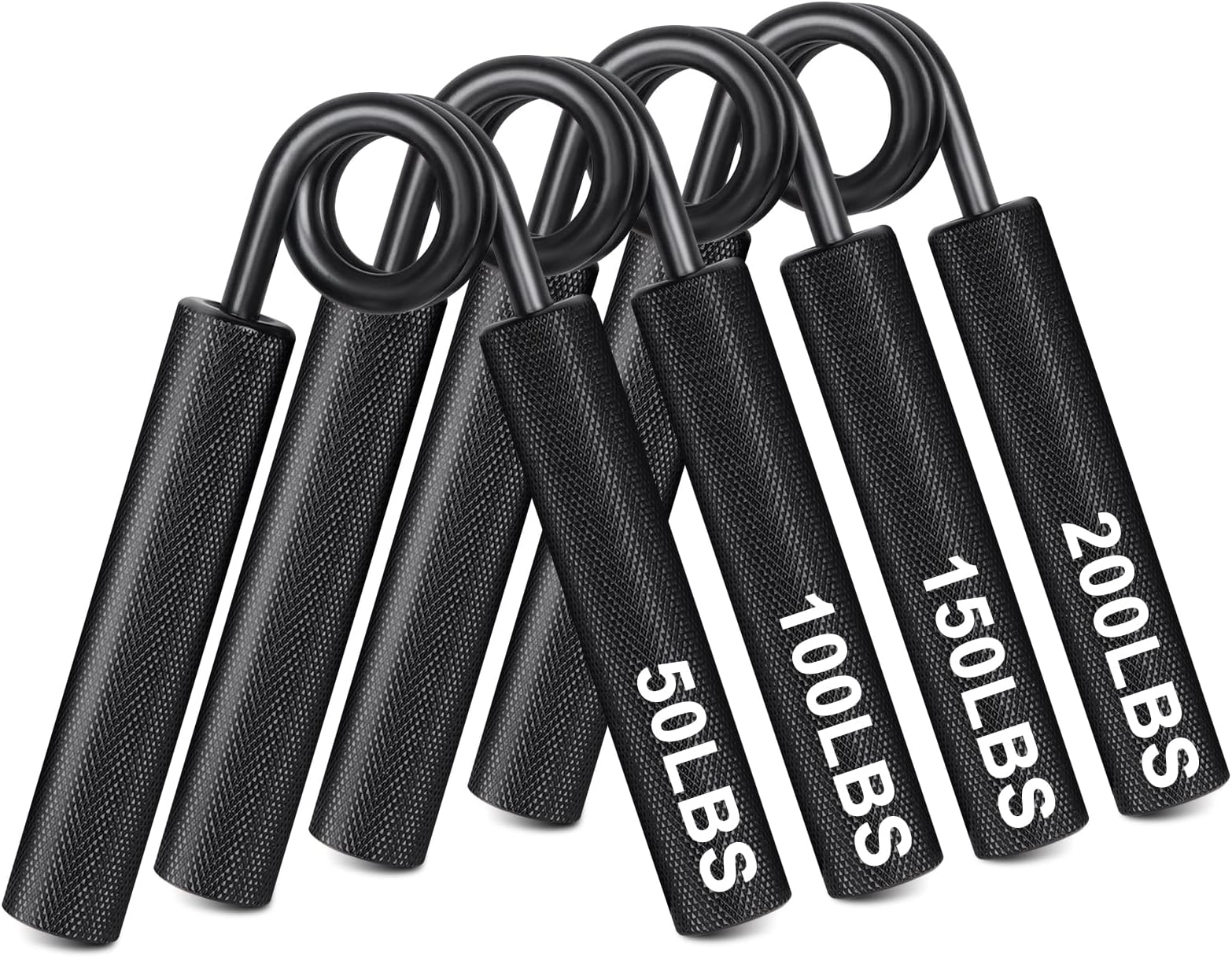 POSKOU Hand Grip Strengthener 4pcs Set Metal Grip Strength Trainer No ...