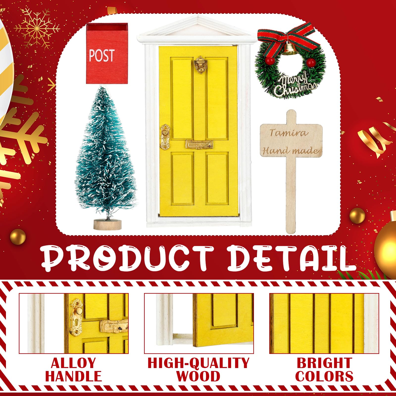 Snapklik.com : 20 Pcs Christmas Elf Fairy Doors Decorations Enchanted ...