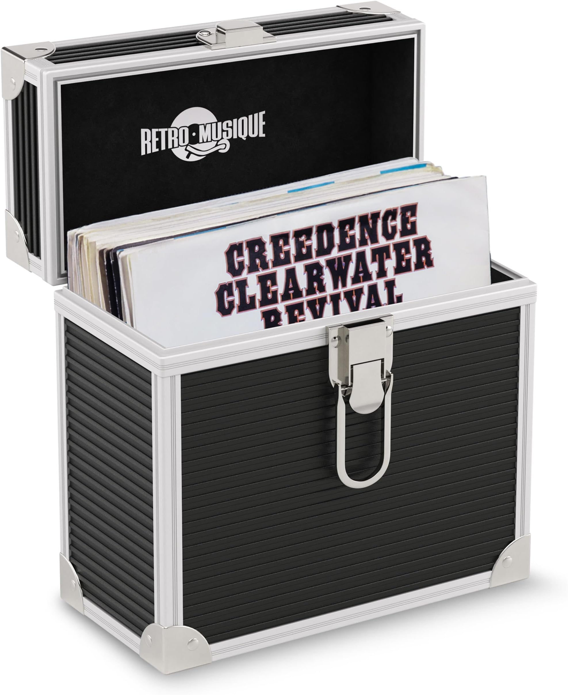 Steepletone SRB07GL CD and 7-Inch Vinyl Singles Retro Style Storage ...
