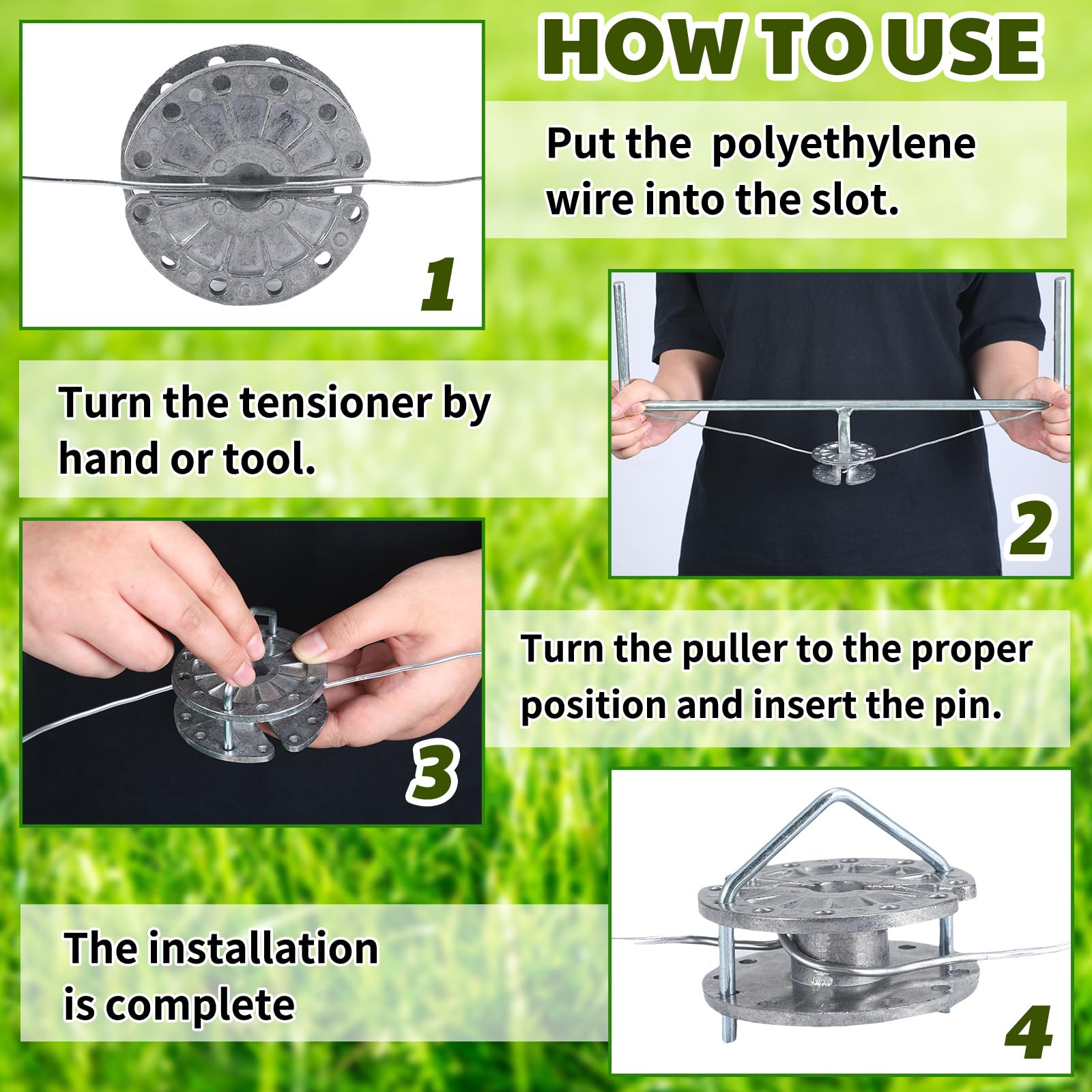 Snapklik.com : 12 Pcs Electric Fence Tightener Wire Tightener Rapid ...