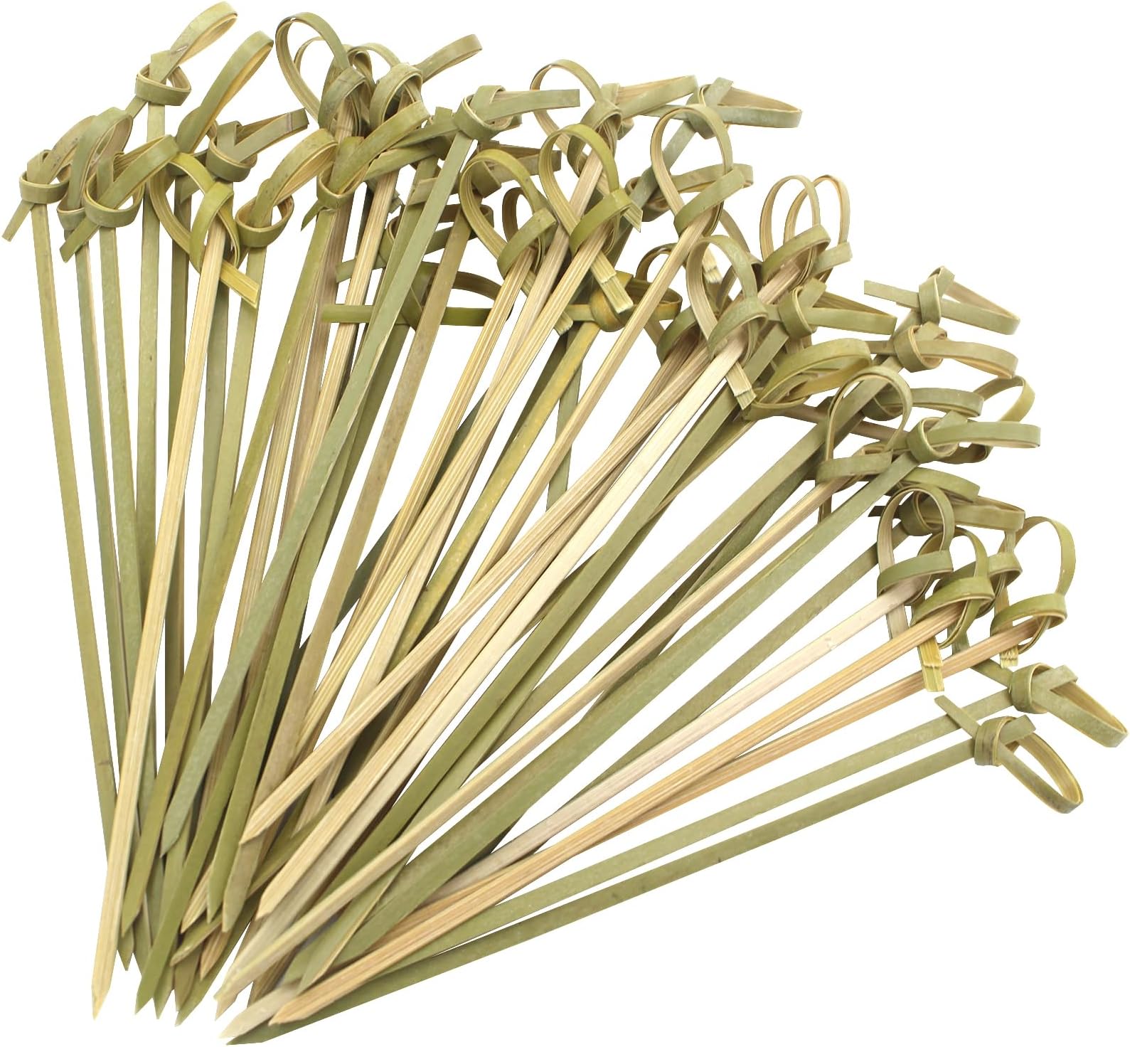Amazon.com | 200 Pack Bamboo Cocktail Picks Bamboo Knot Skewers Fancy ...
