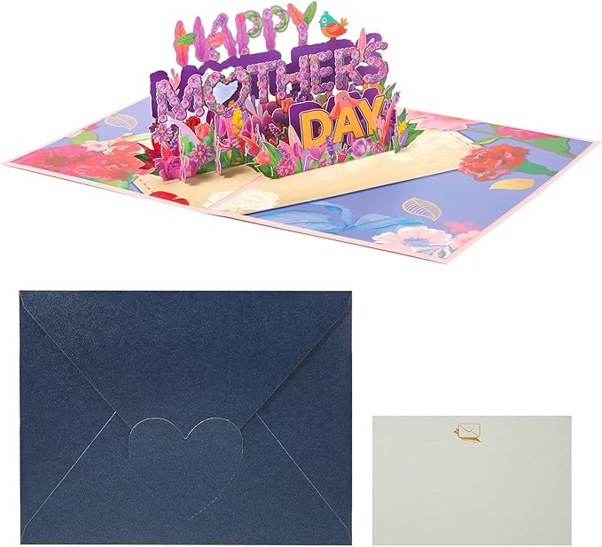 Amazon.com : Happy Mothers Day Pop up Card, 3D Stereo Mother's Day ...
