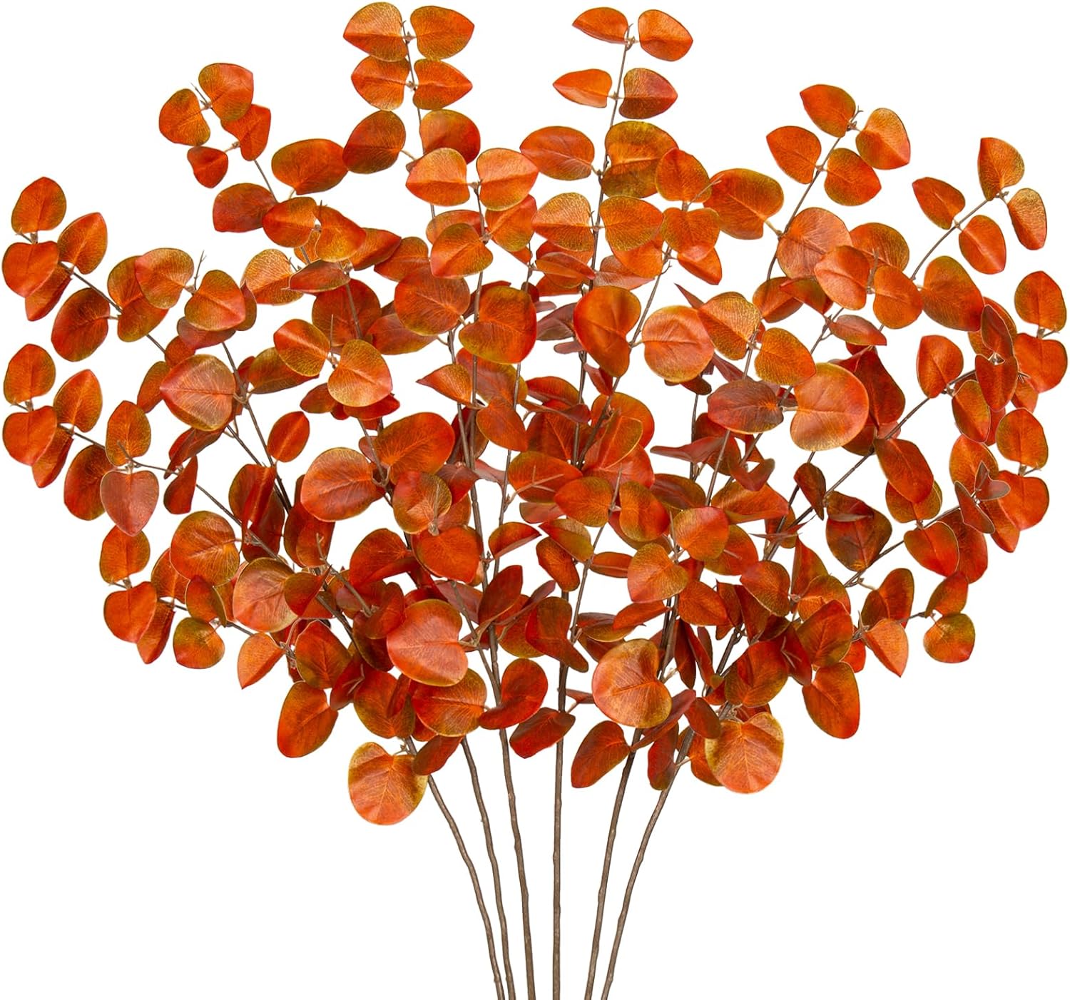 6pcs Fall Eucalyptus Stems 31" Tall Faux Eucalyptus Stems Realistic ...