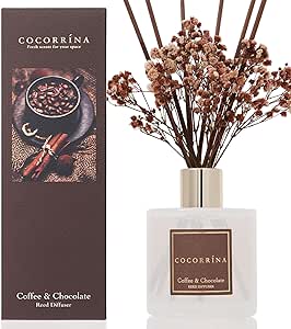 Cocorrína Diffuseur Parfum Maison, Café et Chocolat 200ml avec Diffuseur Bâtonnets diffuseur de ...