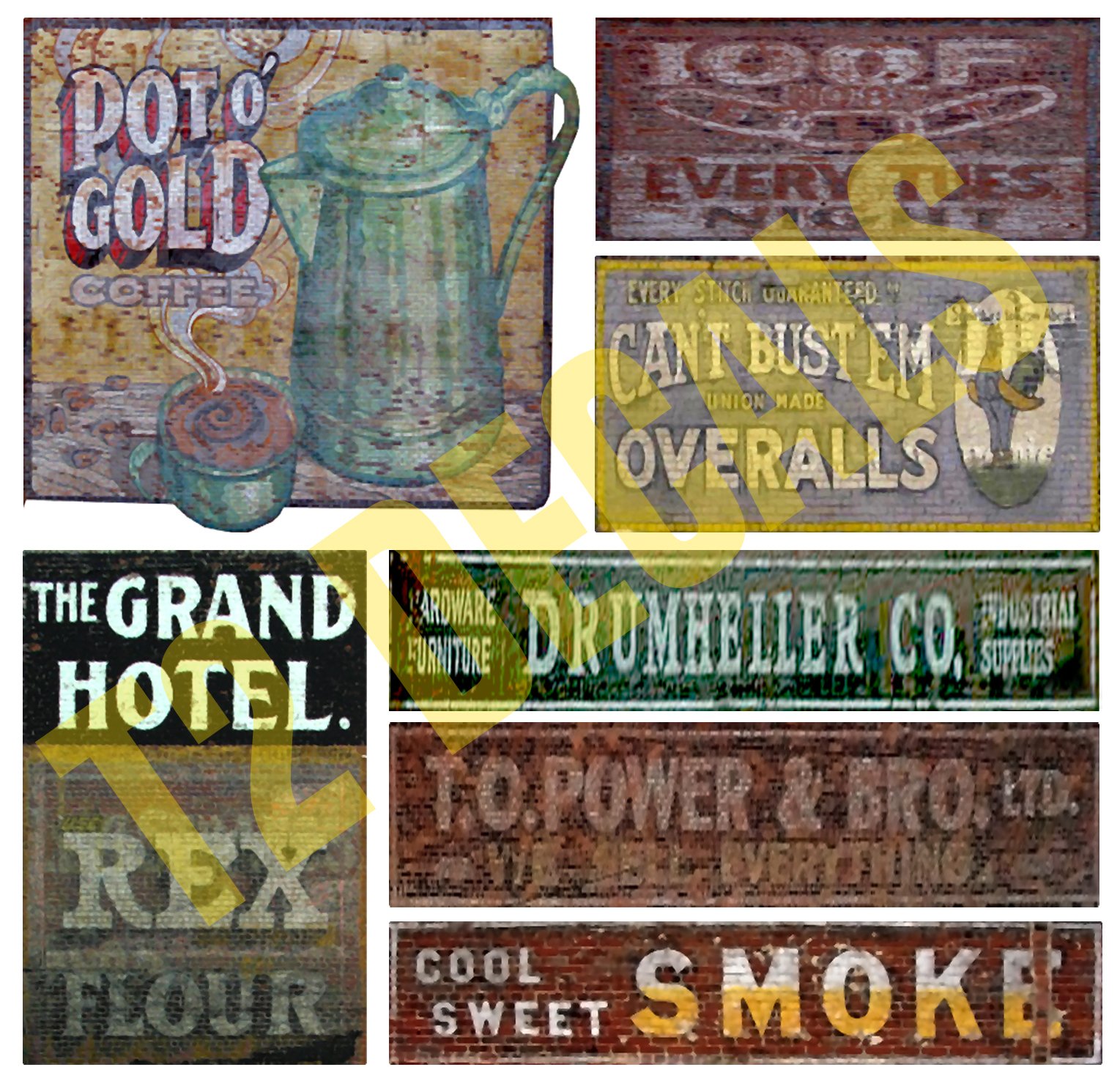 Amazon.com: O Scale 1:48 Ghost Sign Waterslide Decals Set #37 - an Easy ...