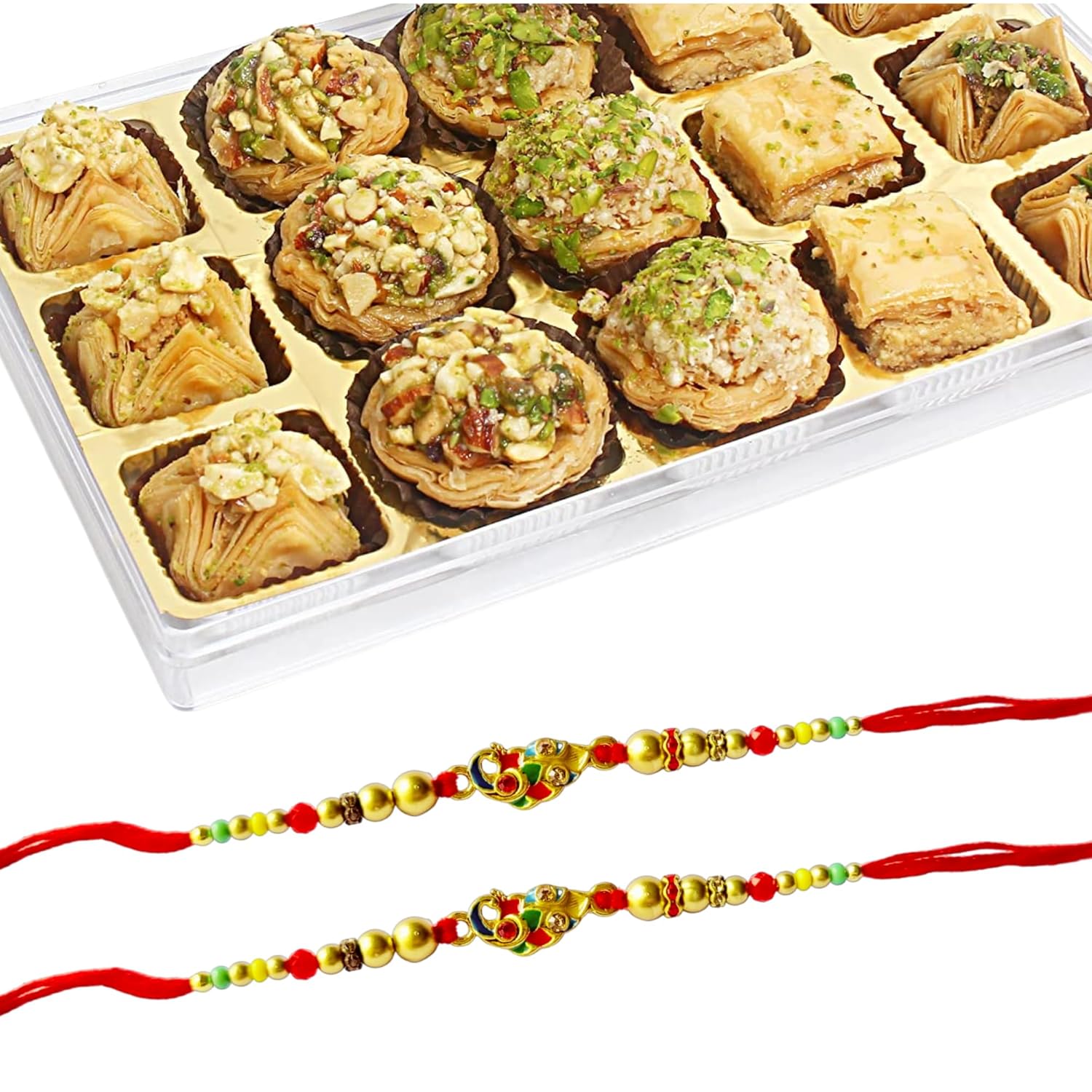 EasyTac Gift Rakhi Gift for Brothers Rakhi Assorted Tarts Baklava ...