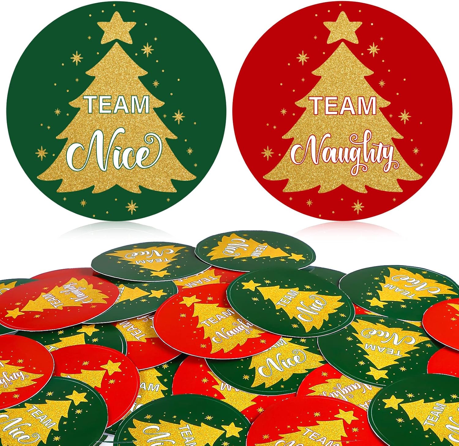 Amazon.com : 80 Pcs Christmas Sticker Christmas Naughty Nice Stickers ...