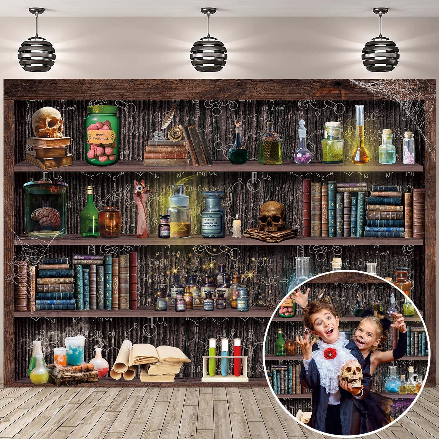 Amazon.com : Mad Scientist Laboratory Backdrop for Kids Halloween Magic ...