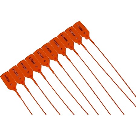 50 X Blue Security Tags Numbered Pull Ties Secure Anti-Tamper Seals ...