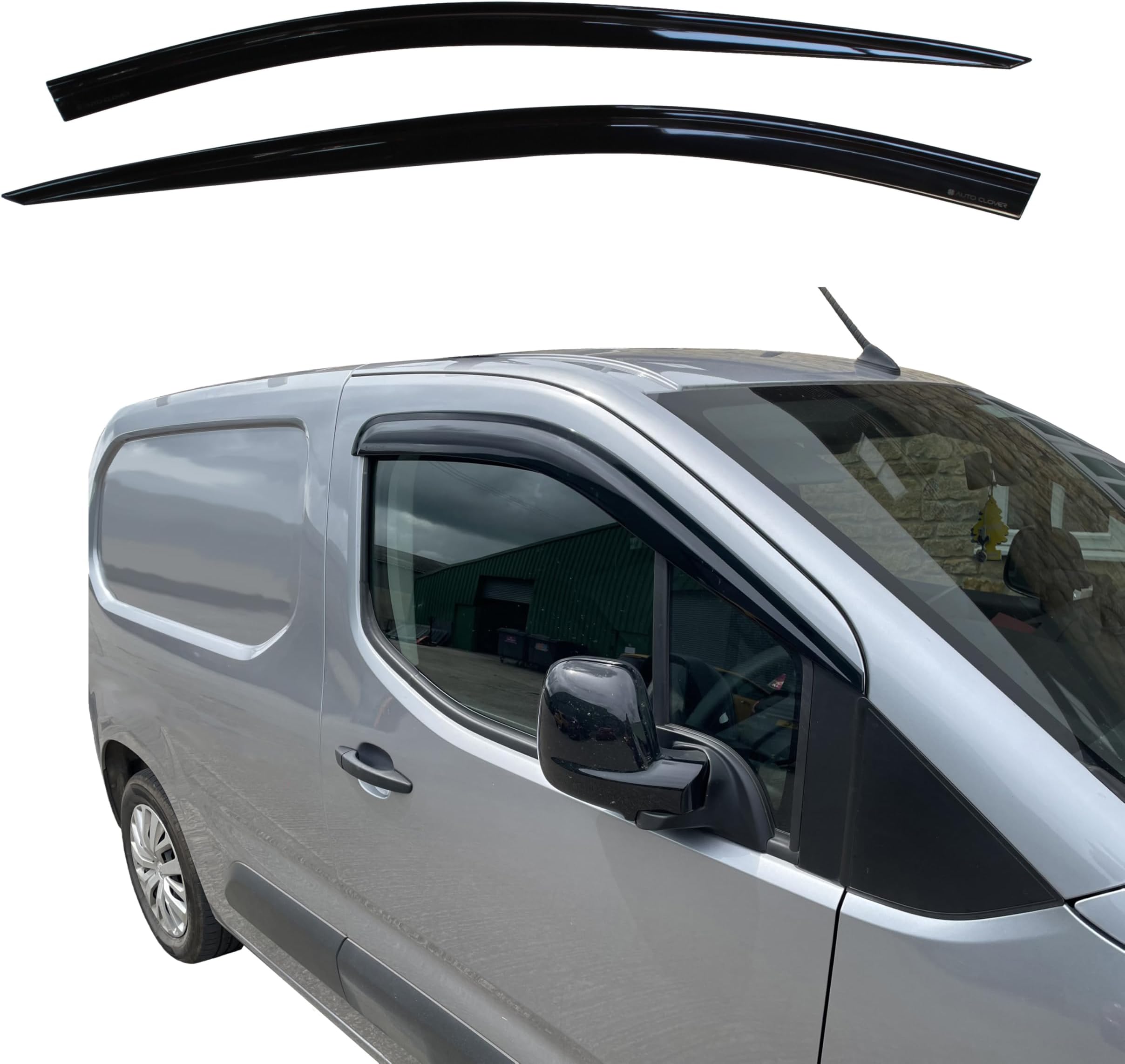 AUTO CLOVER Wind Deflectors Set for Citroen Berlingo Peugeot Partner ...