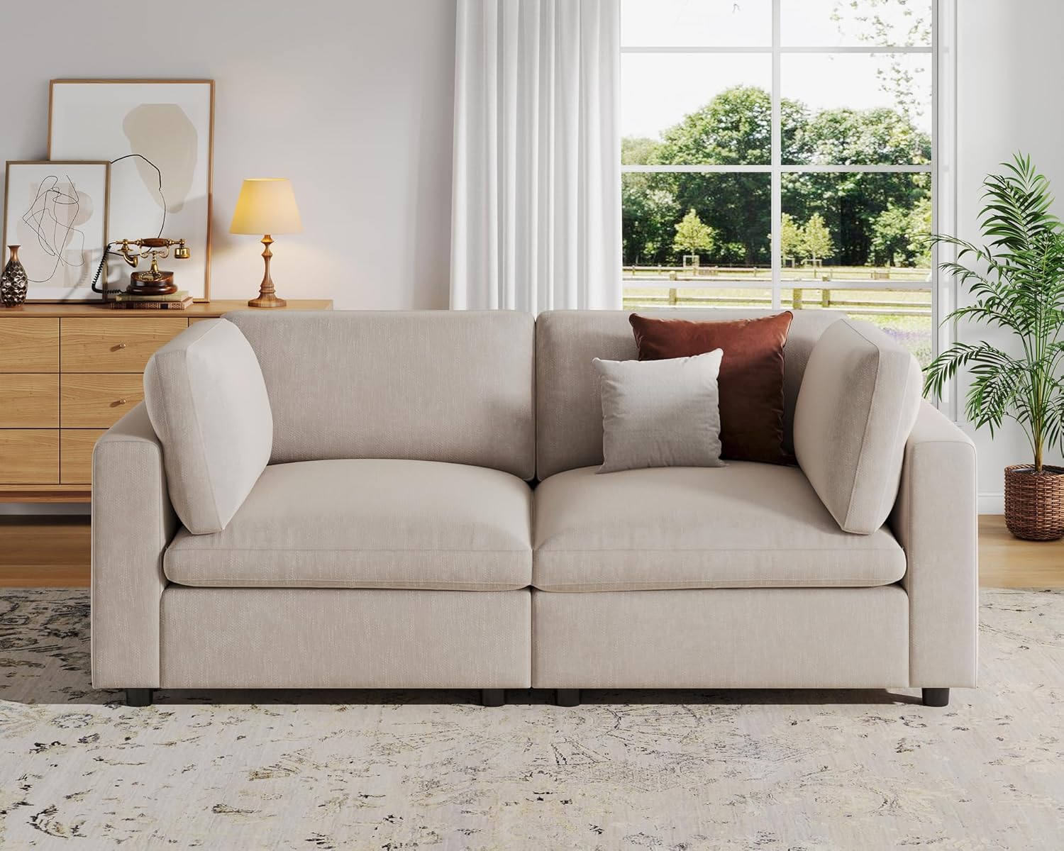 Amazon Vanomi Modular Sectional Sofa Comfty 2 Seat Sofa Modern