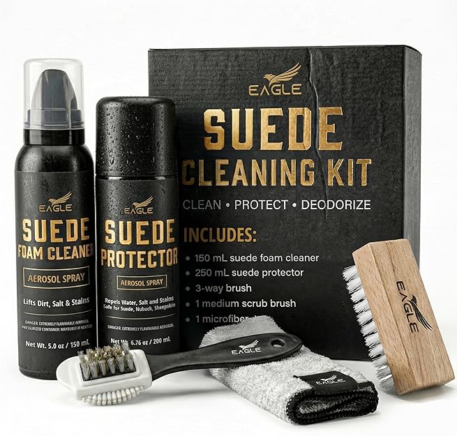 Amazon.com: Eagle Suede & Nubuck Cleaning Kit – 5-Piece Set with Foam ...
