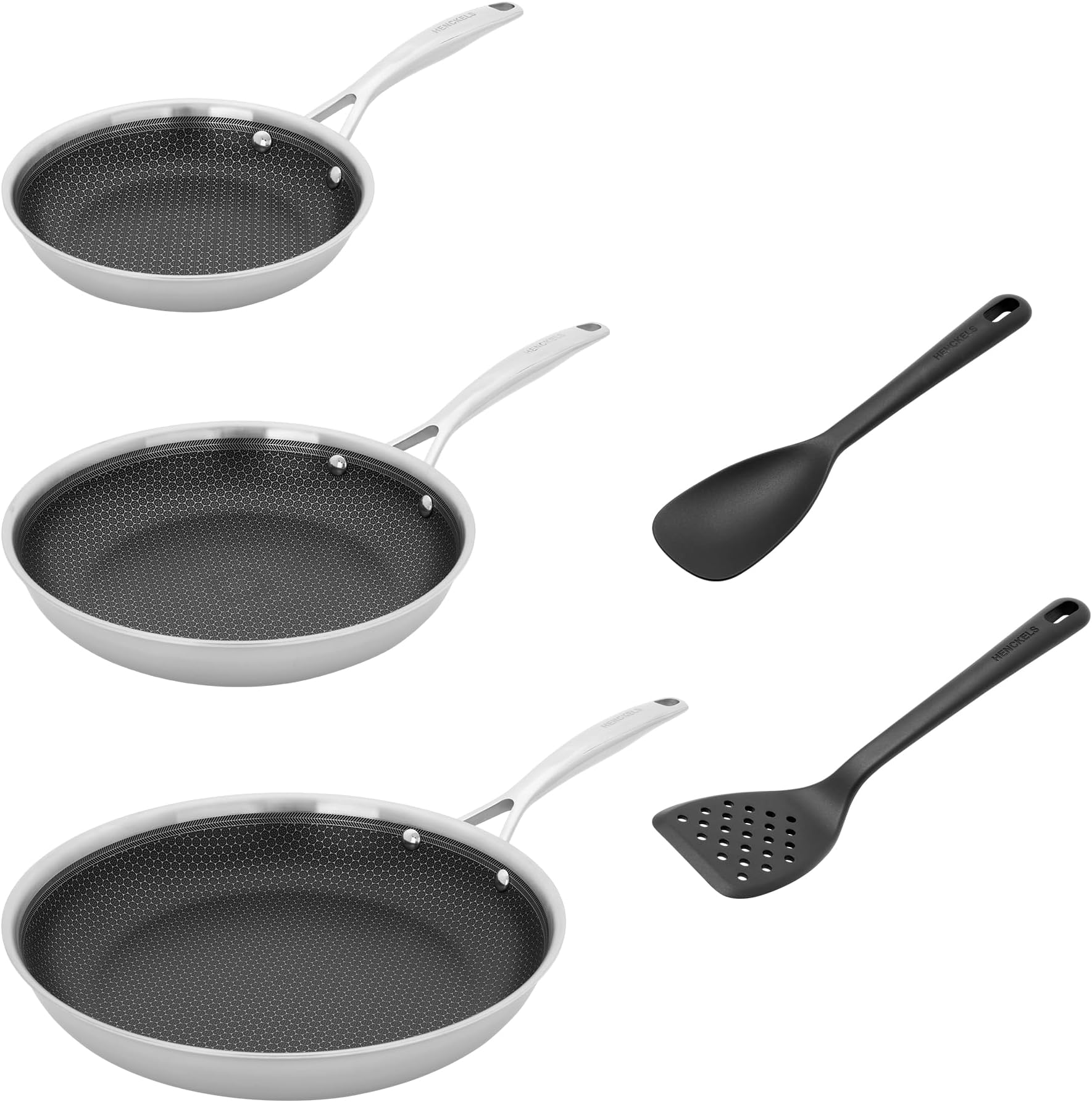 Amazon.com: HENCKELS Paradigm 5-pc Frying Pan and Silicone Utensil Set ...
