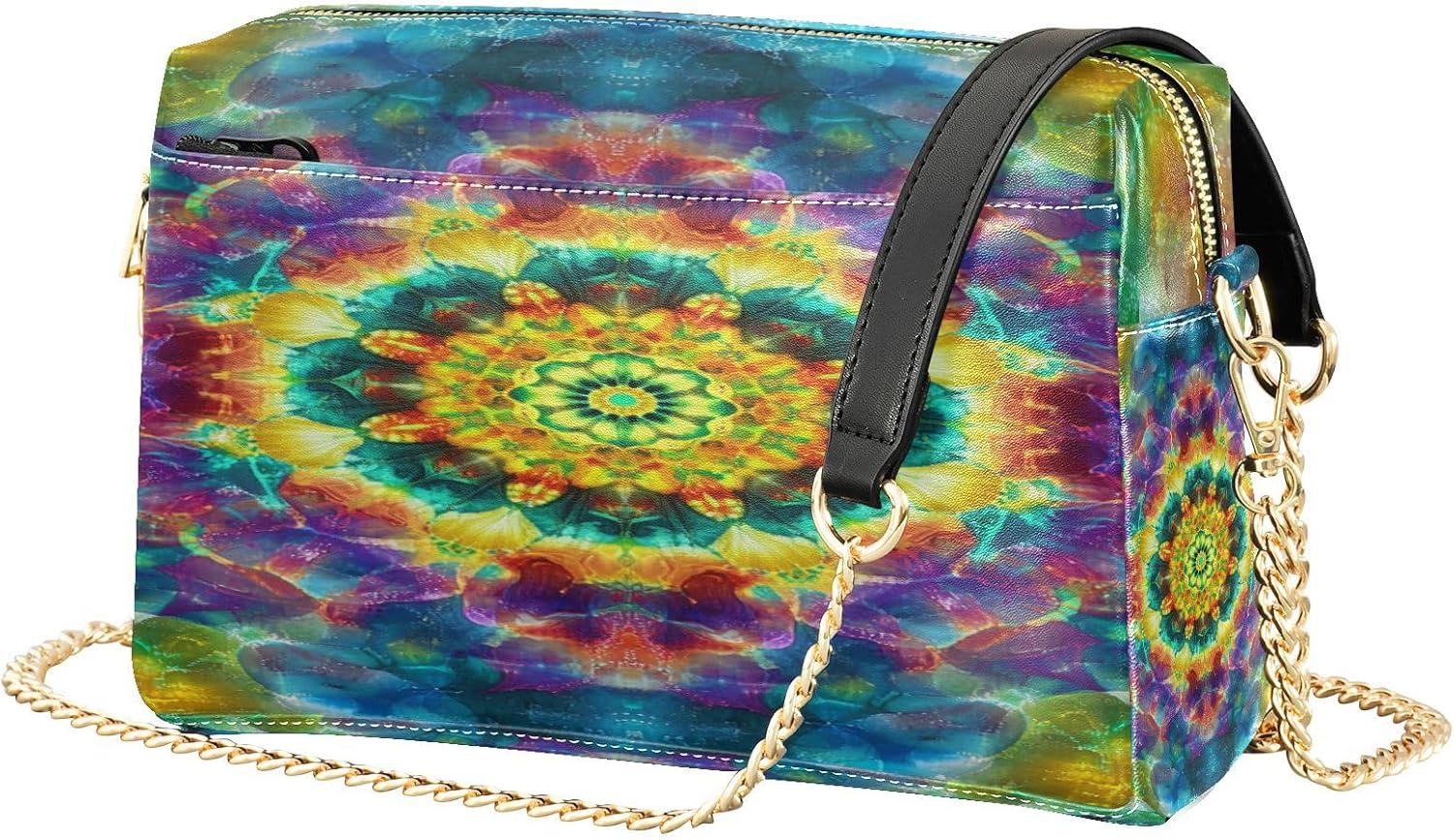 Amazon.com: Sinestour Mandala Colorful Women's Crossbody Handbag ...