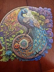 Amazon.com: Crafthub Animal Wooden Puzzles for Adults – A3 Peacock with ...