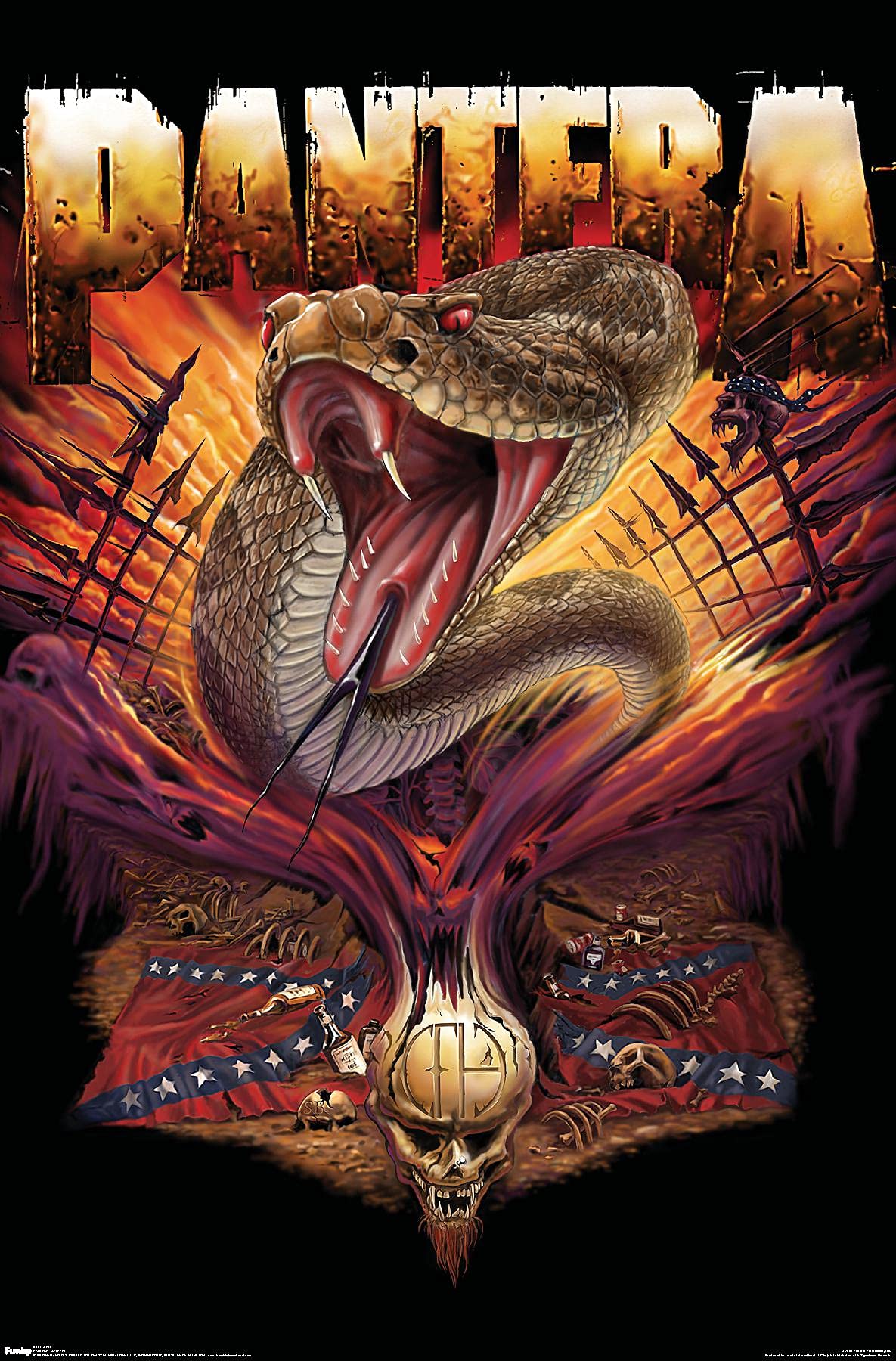 Pantera Snake Logo Trends International Pantera Serpent Poster