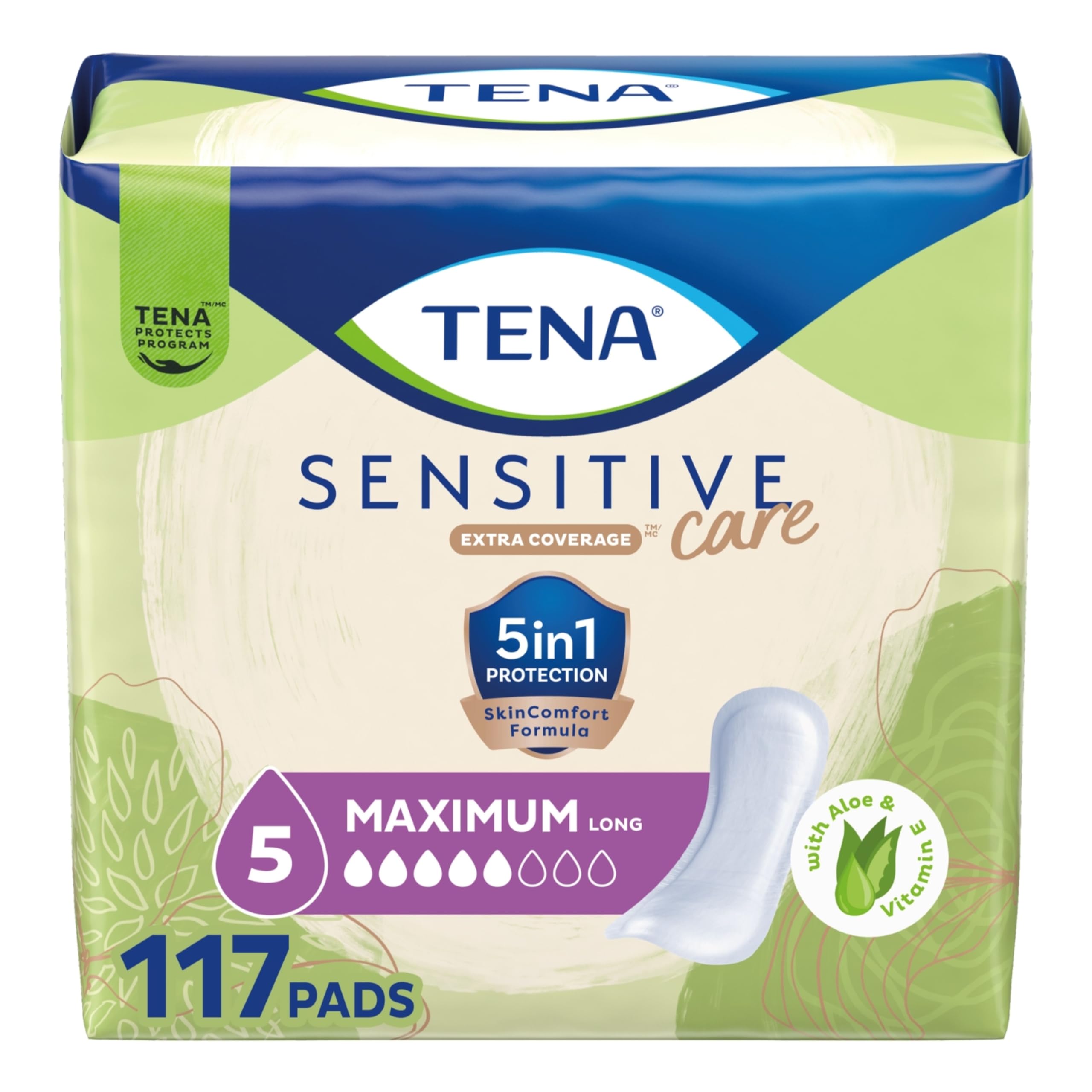 Snapklik.com : TENA Sensitive Care Incontinence Pads For Women