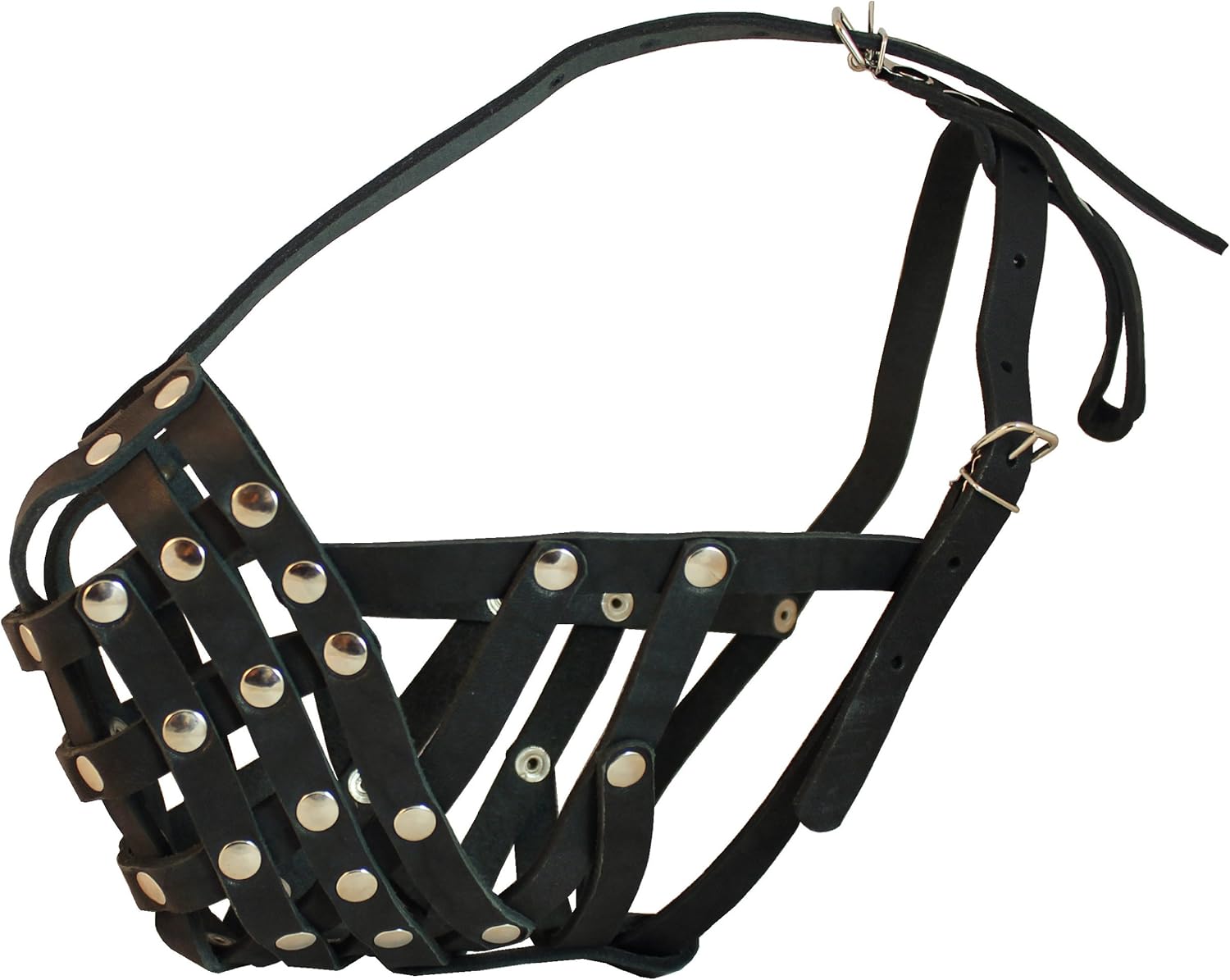 Secure Leather Mesh Basket Muzzle – Boxer, English Bulldog ...