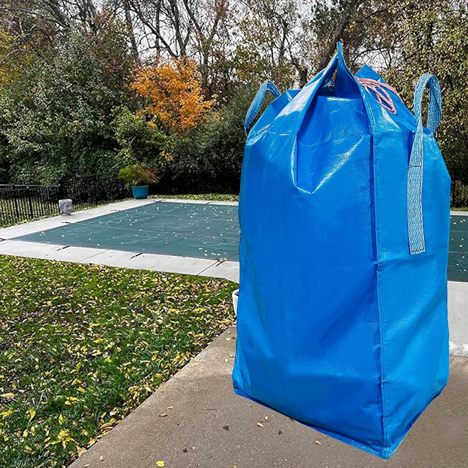 Amazon.com : letesult Blue Pool Cover Storage Bag with 2 Handles - 43.3 ...