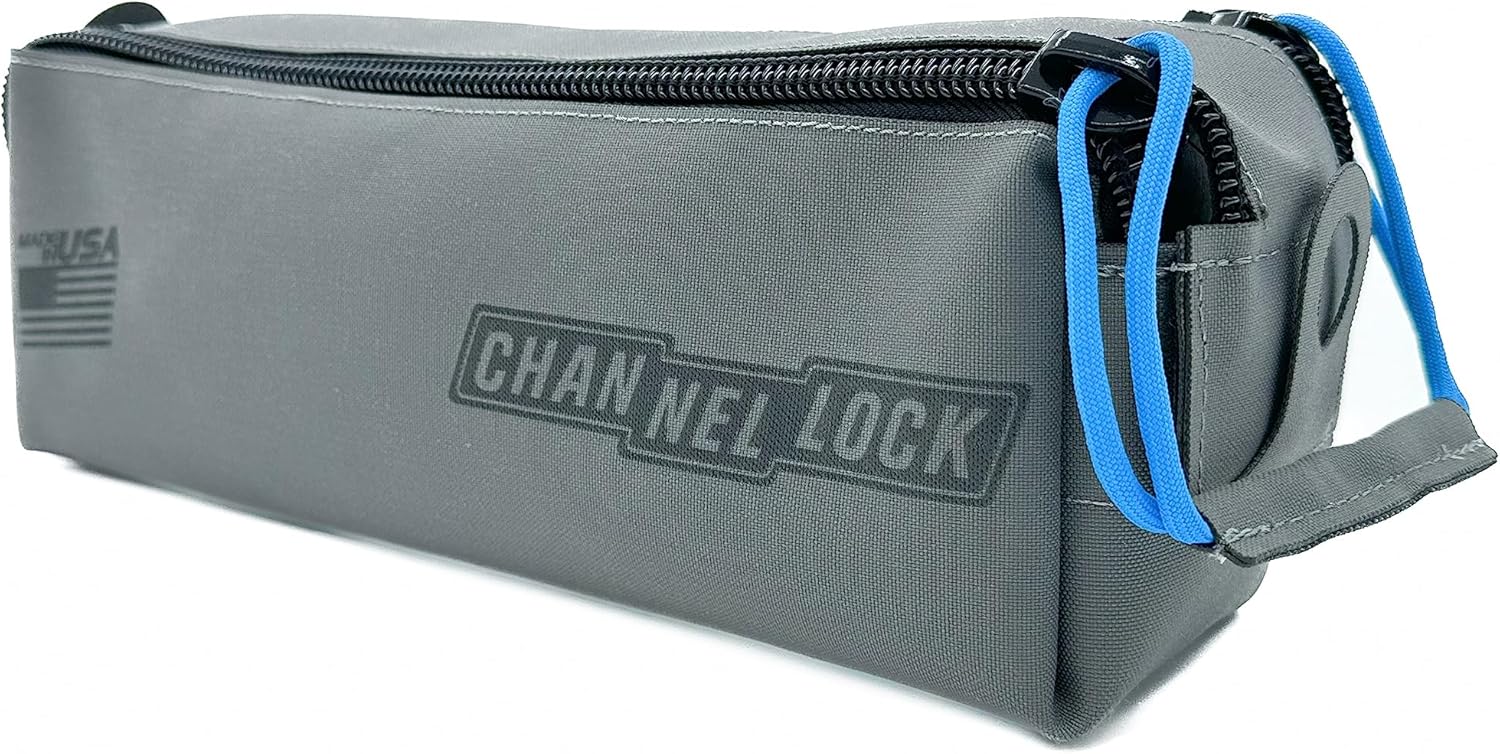 CHANNELLOCK ZPS2G Premium Dual Zip Pouch, Water Resistant Tool Bag ...
