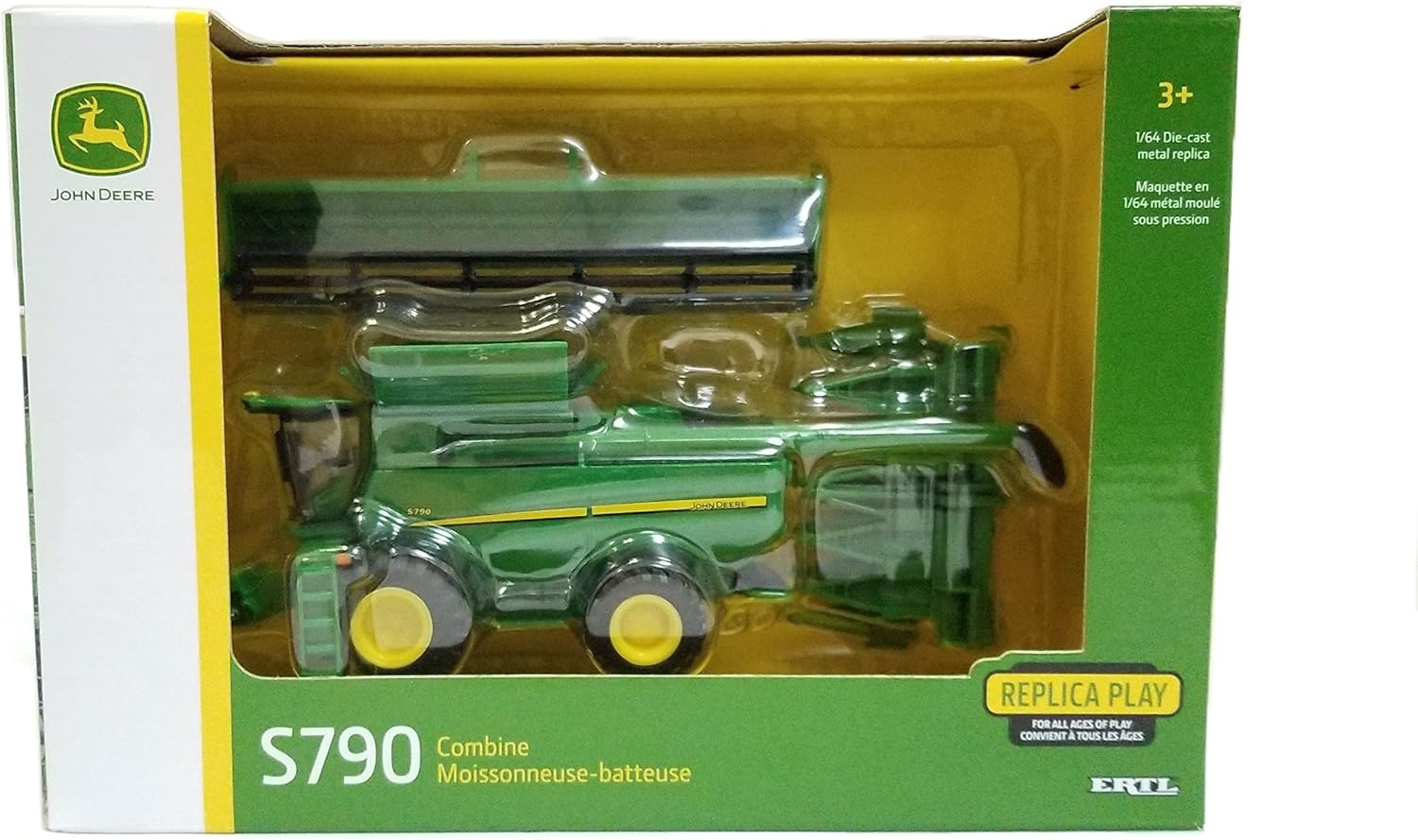 Amazon.com: JOHN DEERE ERTL S790 Combine con cabeza de maíz y cabeza de ...