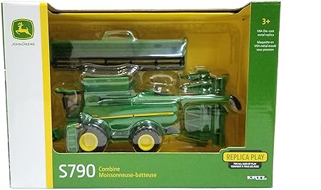 Amazon.com: JOHN DEERE ERTL S790 Combine with Corn Head and Grain Head ...