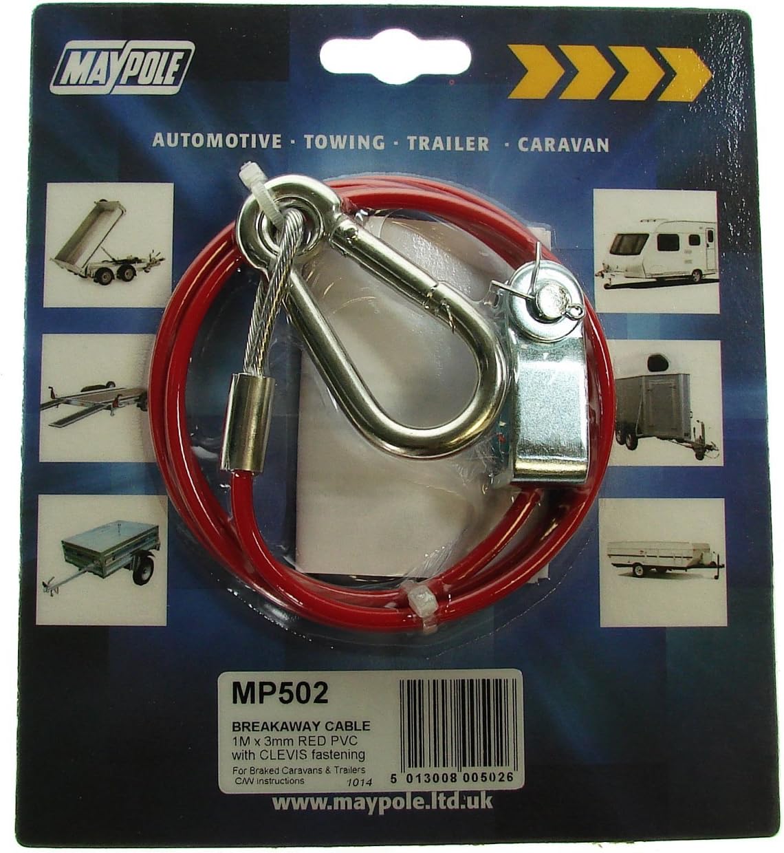TRAILER BREAK AWAY CABLE for Williams Clevis Breakaway Brake Safety ...