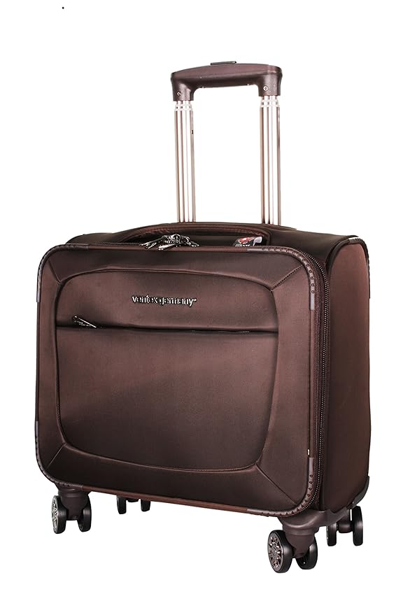 Ventex Germany 19" Brown Waterproof Cabin Size Overnighter Trolley Bag ...