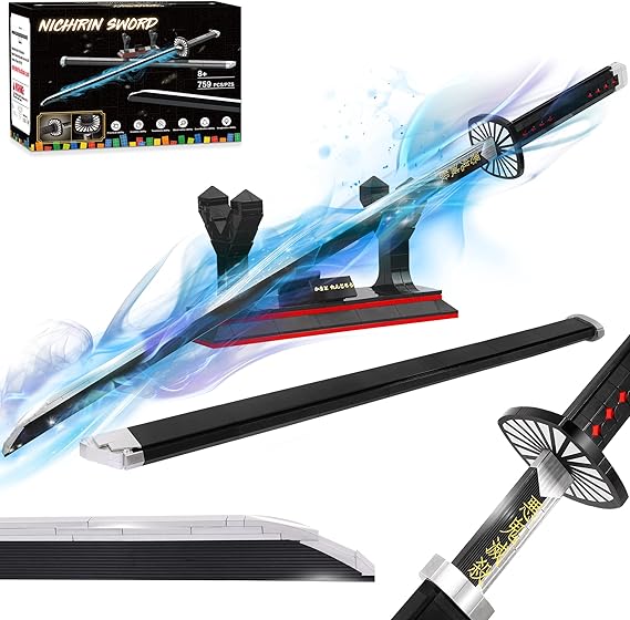 Amazon.com: Demon Slayer Swords Building Set, 40in Kamado Tanjiro Sword ...