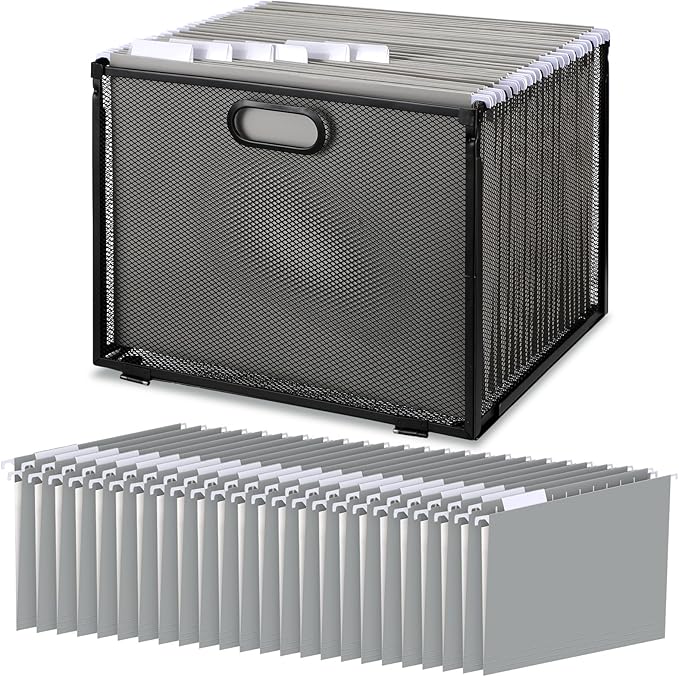 Amazon.com: Tellingyou 24 Hanging File Folder with 1 Metal Hanging File ...