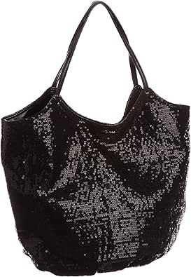 Amazon | [カシュカシュ] cachecache スパンコールトート 01-00-24090 BK (ブラック) | カゴバッグ