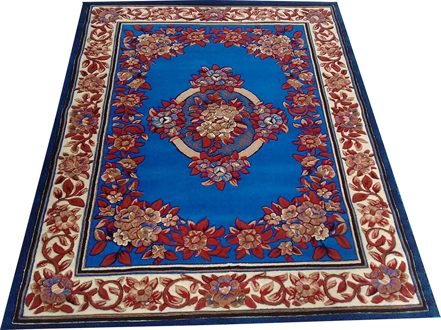 ALI CARPET Embossed Floral Carpet for Your Bedroom & Living Room with 0 ...