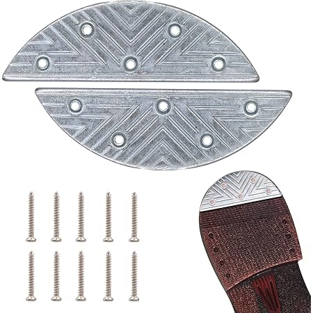 Amazon.com: Metal Heel Plates 1 Pairs Sole Repair Kit with Screw Nails ...