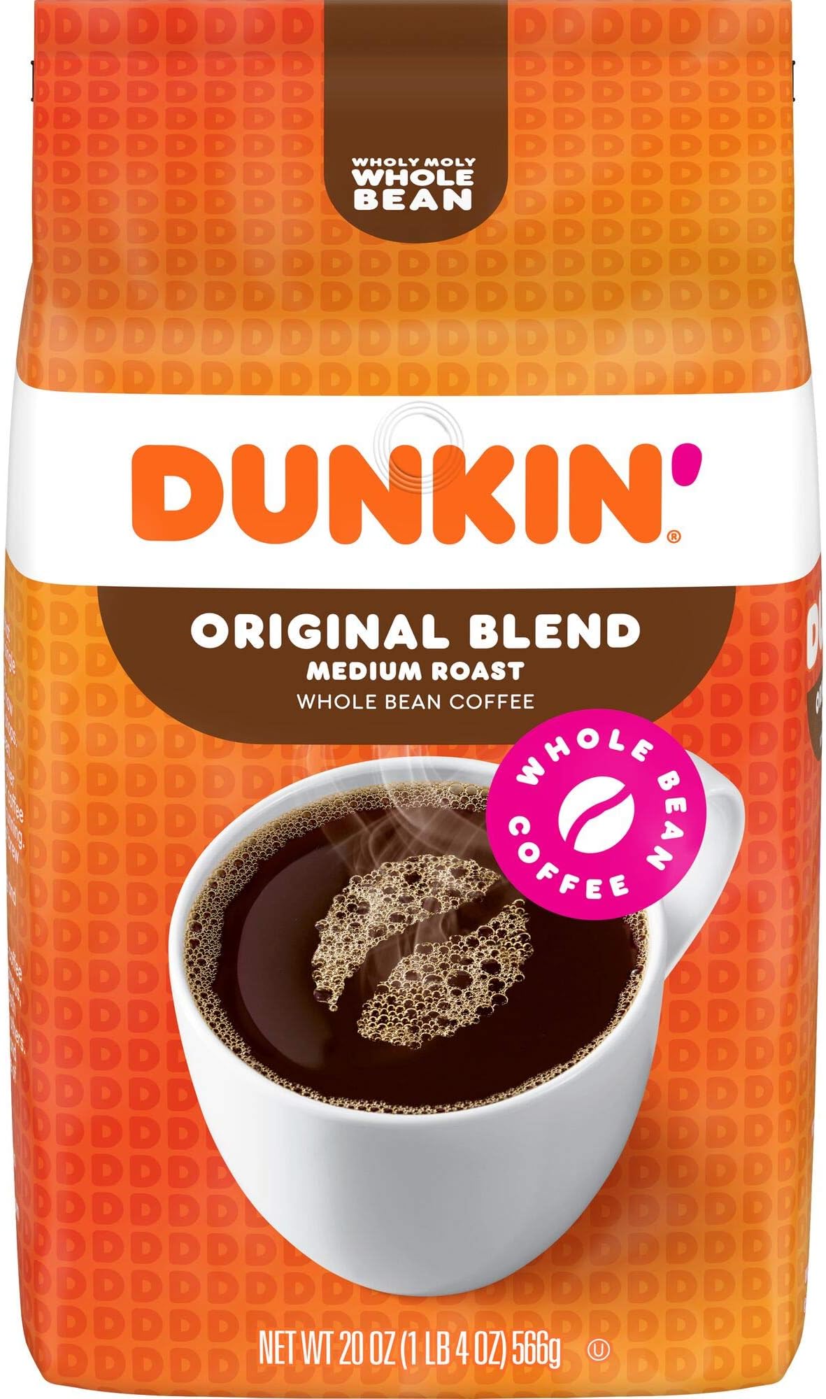 Amazon.com: Dunkin' Original Blend Medium Roast Whole Bean Coffee, 18 ...