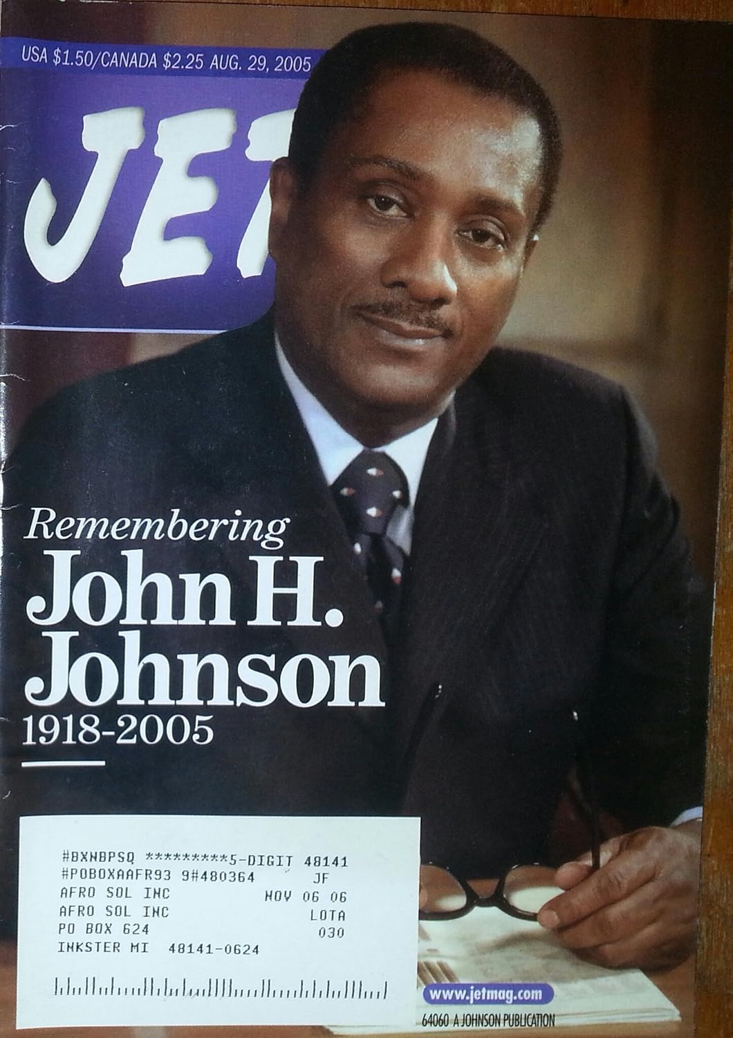 Jet Magazine August 29, 2005 John H. Johnson: Founder & Publisher of ...