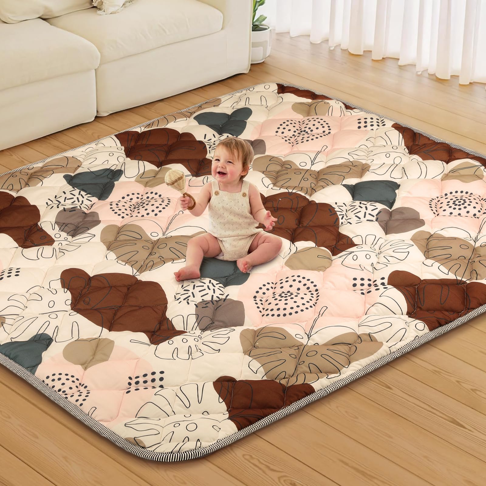 Baby Play Mat, 200 * 180cm Large Thick Playmat, Folding Portable ...