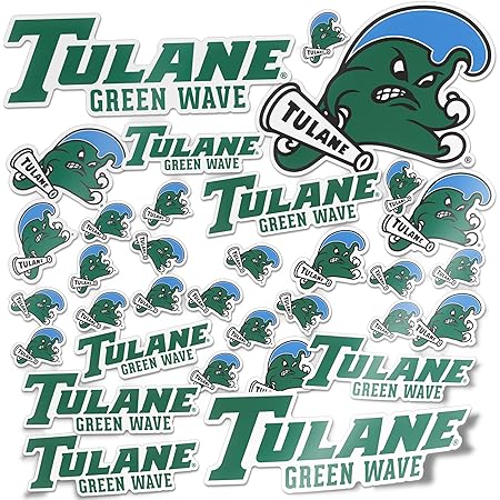 Amazon.com: Tulane University Green Wave Sticker Vinyl Decal Laptop ...