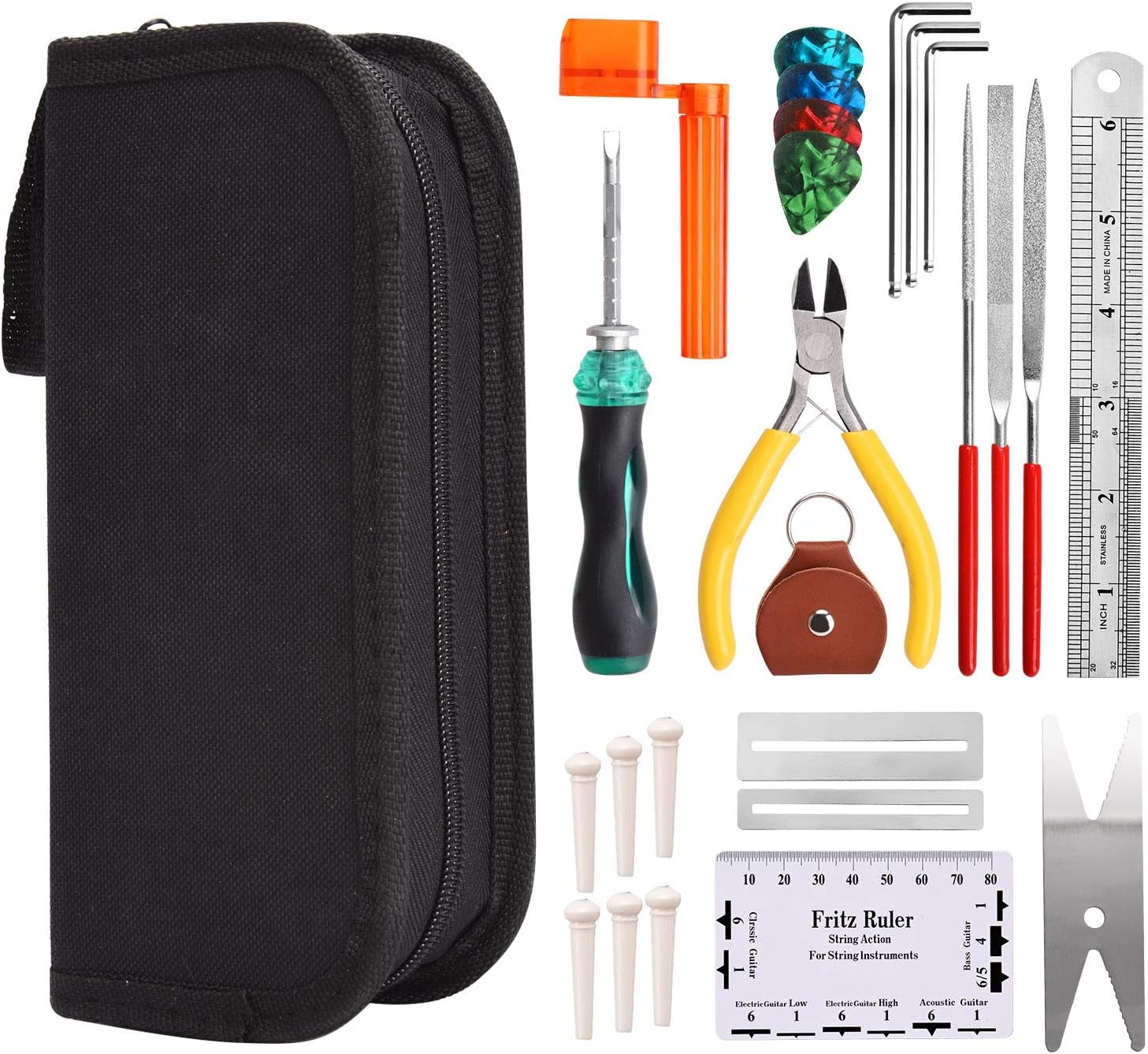 Guitar Repairing Tool Kit - Wire Plier,String Organizer,Fingerboard ...