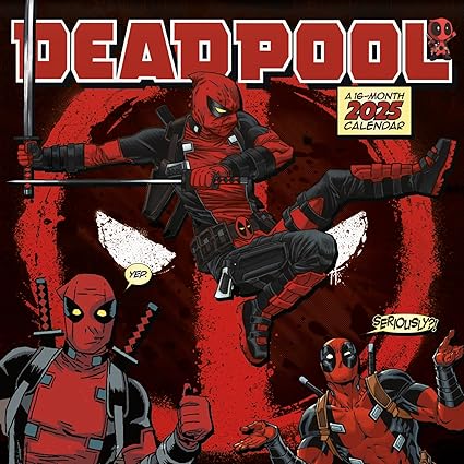 2025 Marvel Deadpool Wall Calendar: Trends International: 9798888280744 ...