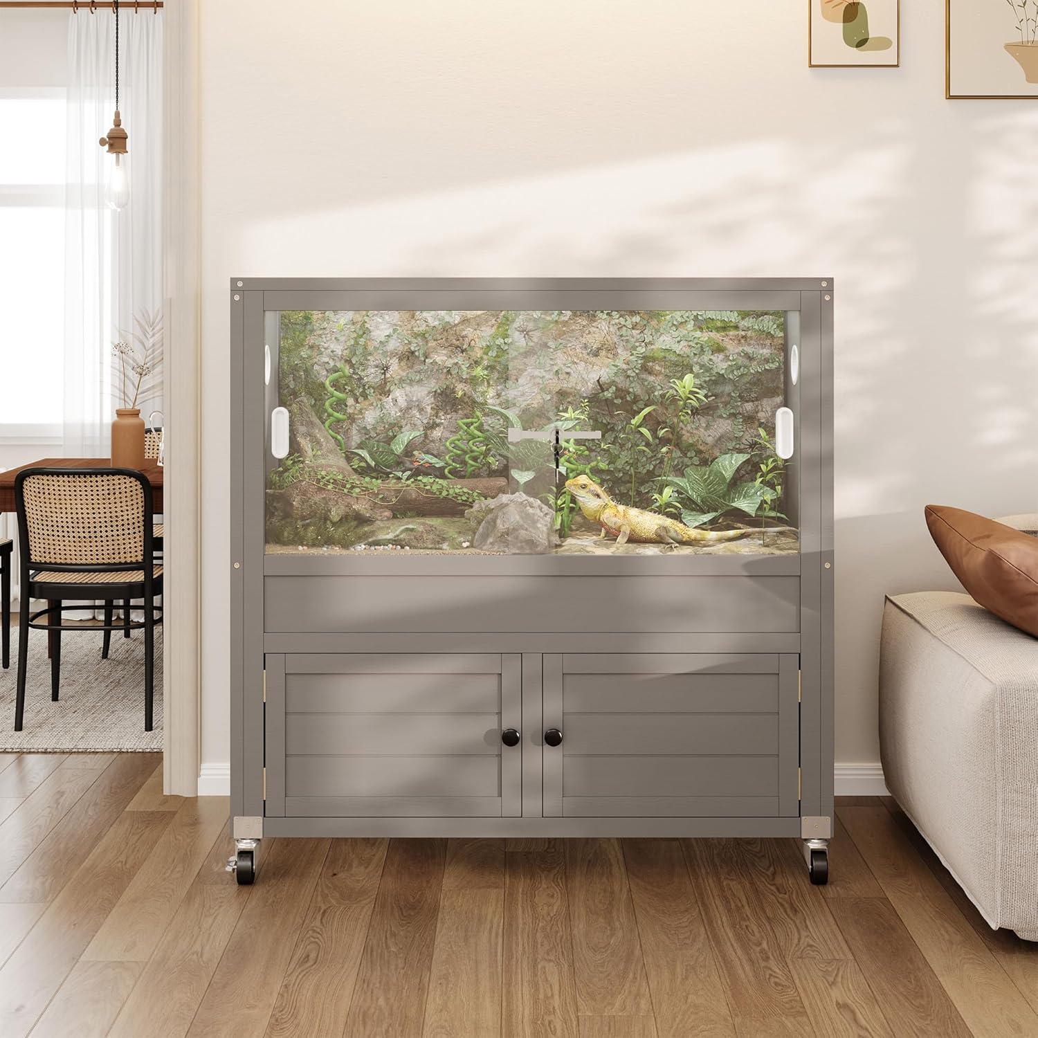 Amazon.com : Neocozy 40 Gallon Reptile Tank with Stand,4x2x2 Reptile ...