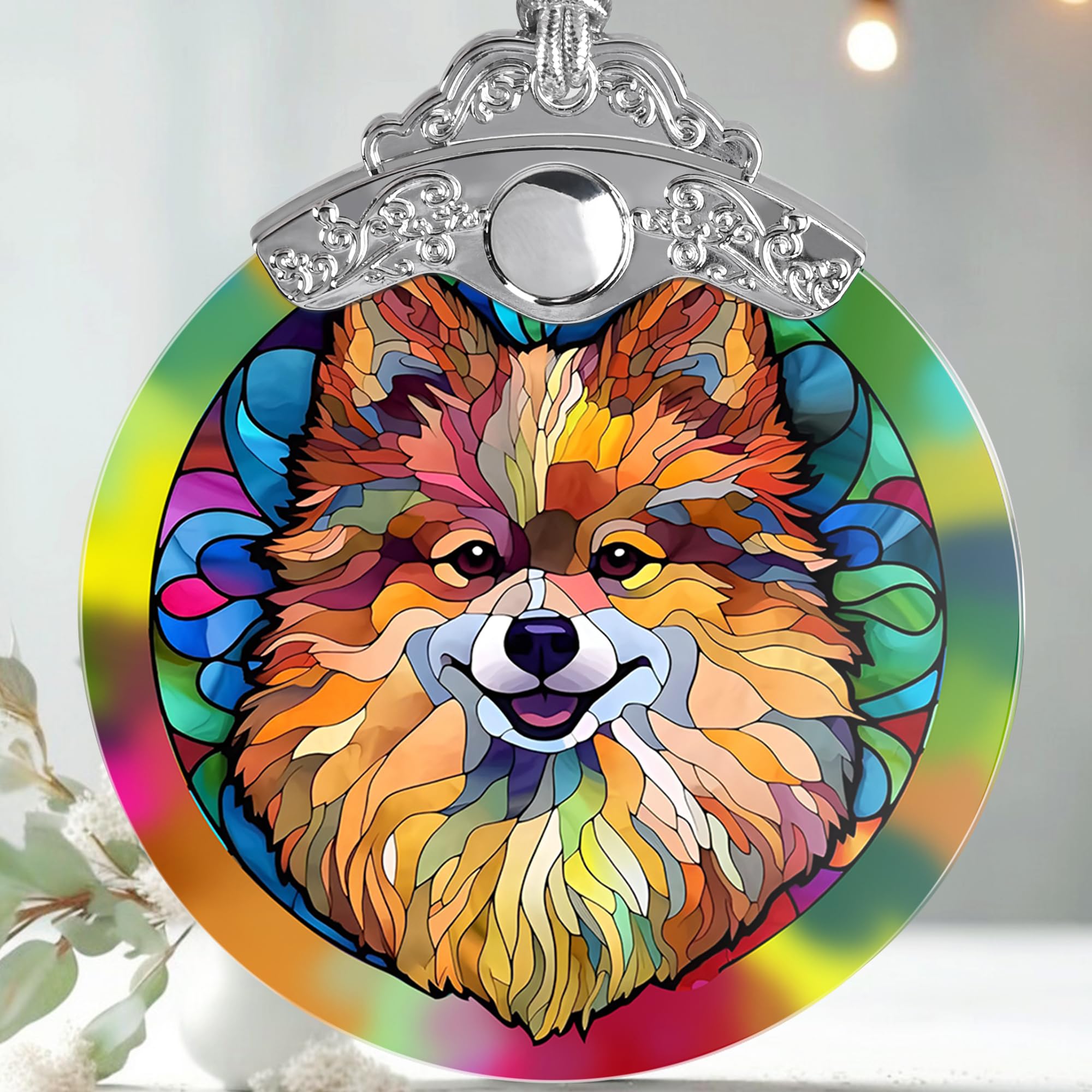 Amazon.com: Jocidea Christmas Ornament, Pomeranian Christmas Decor ...
