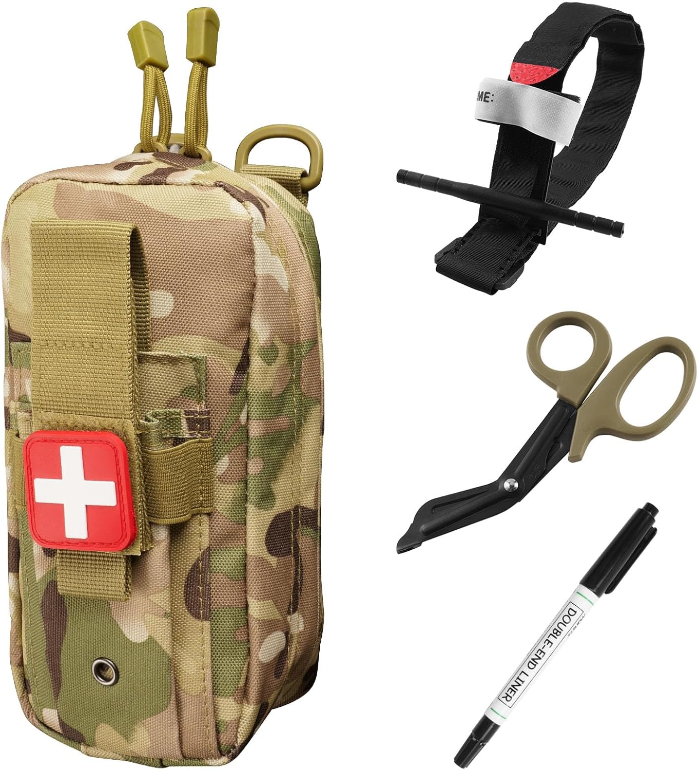 Amazon.com: TRSAIM Universal Tactical EMT Medical Kit with Tourniquet ...